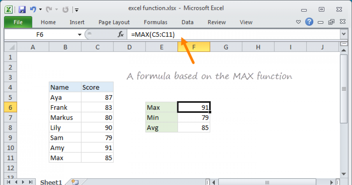 Excel Function | Exceljet